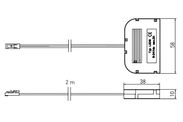 LED GTV ADAPTER 1/6 2M
