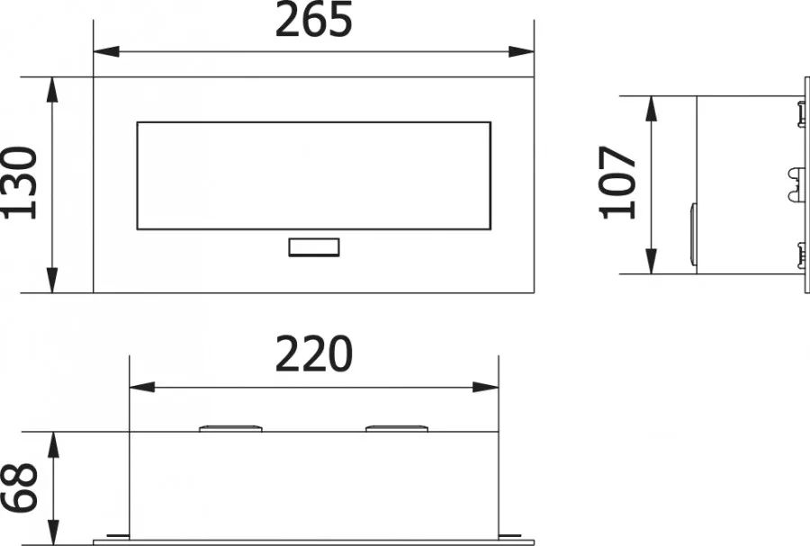 UTIČNICA STOL. G PUSH 2X ŠUKO 1x HDMI ALU